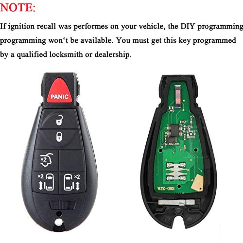 6 Button Keyless Entry Remote Car Key Fob Replacement M3N5WY783X IYZ-C01C Compatible for 2008-2014 Dodge Grand Caravan, 2008-2015 Chrysler Town & Country