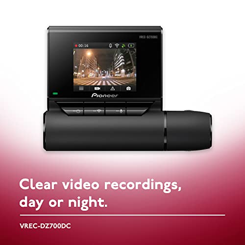 Pioneer VREC-DZ700DC 2-Channel Dual Recording 1080p HD Dash Camera System with WiFi and 2" LCD Screen