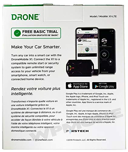DroneMobile X1 LTE Module Locate and Start Your car by Smartphone or smartwatch with Sound of Tri-State Lanyard Bundle