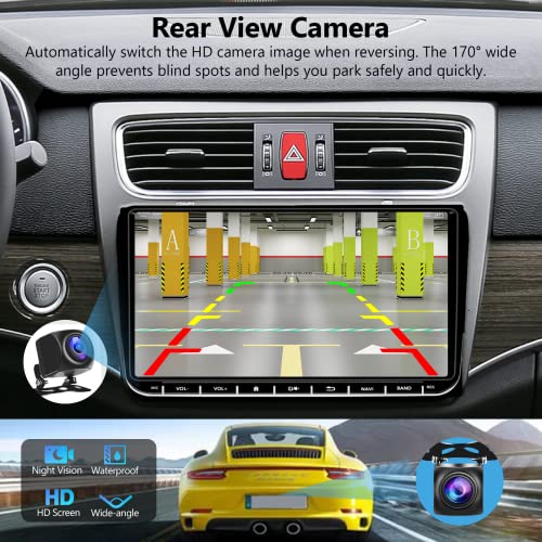 Car Stereo Radio Receiver with Wireless Apple Carplay Android Auto, 9 Inch Touch Screen with Bluetooth WiFi GPS Navigation SWC Backup Camera, for Volkswagen Jetta Skoda Golf Tiguan Passat Seat 2+32GB