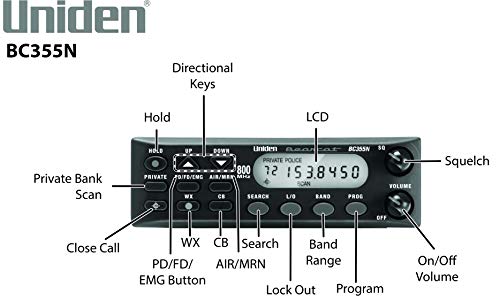 Uniden BC355N 800 MHz 300-Channel Base/Mobile Scanner, Black & RoadPro (RPSP-15) 2-3/4'' x 4-1/2" Universal CB Extension Speaker with Swivel Bracket