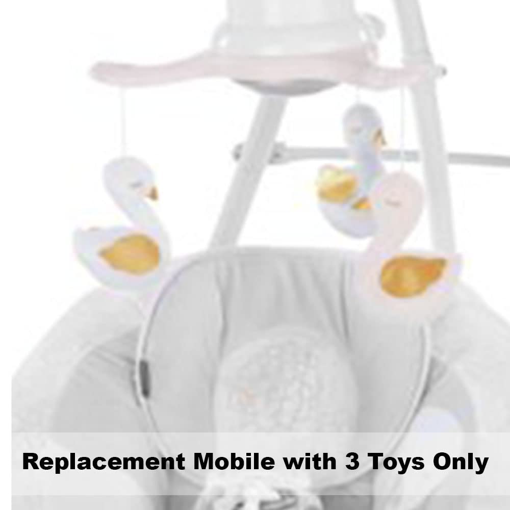 Replacement Parts for Fisher-Price Deluxe 2 in 1 Cradle 'n Swing - FLG86 ~ Replacement Mobile with 3 Toys