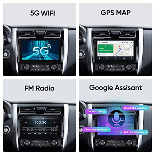 10 Inch 5G WiFi (2G Ram 32G ROM) 8 Core Car Stereo Radio for Nissan Teana 2013-2015 with Carplay Android Auto,Android 10 GPS Navigation Support 48EQ Mirroring Airplay Rear Backup 1080P SWC