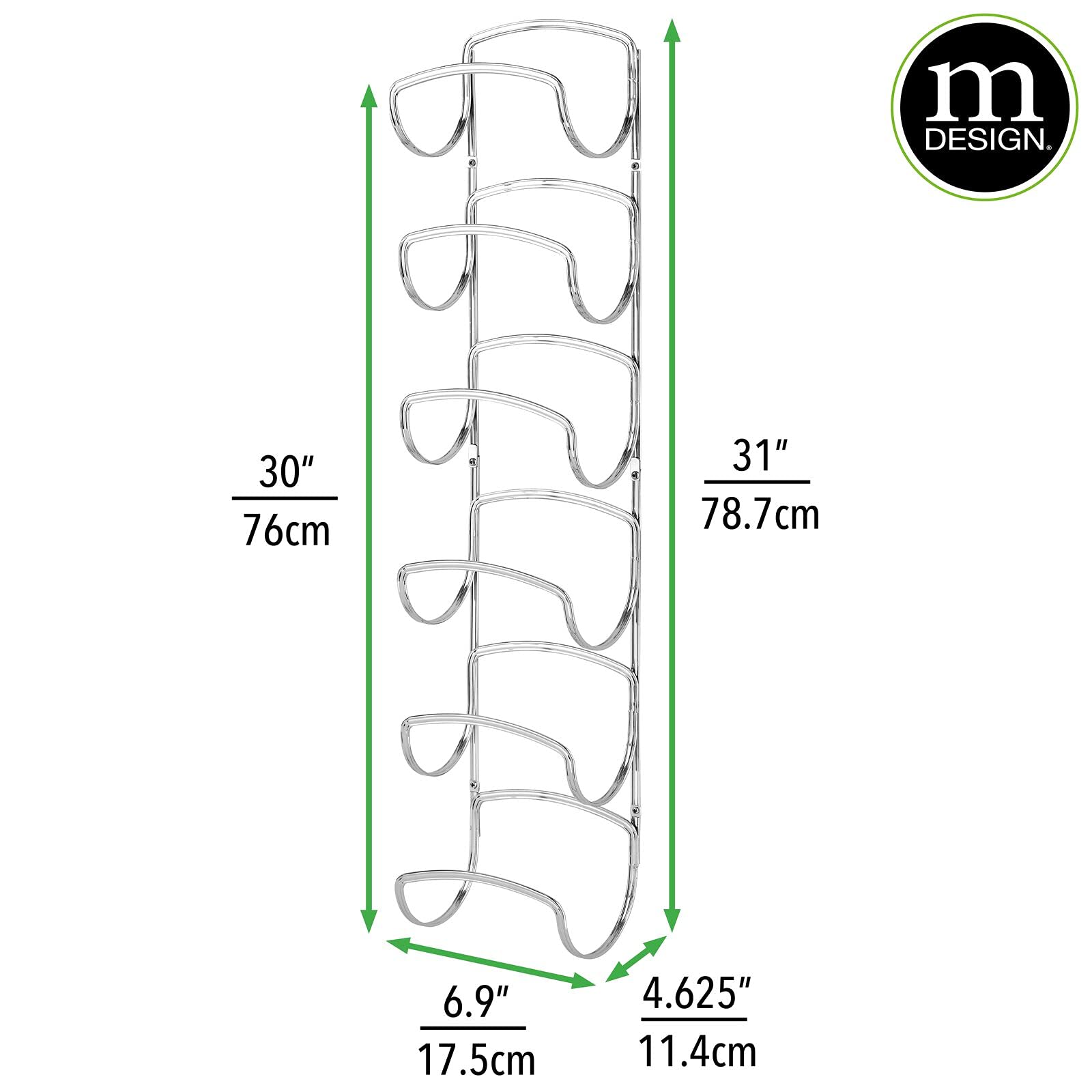 mDesign Metal Towel Shelves – Towel Rack for The Bathroom with 6 Compartments – Practical Bathroom Accessories for Both Large and Small Towels – Silver