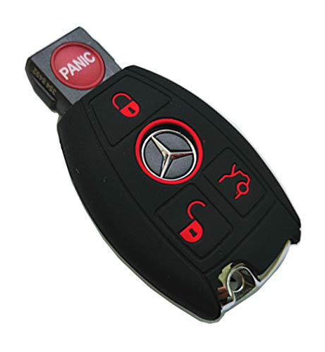 KAWIHEN Silicone Key Fob Cover Protector Fit for Mercedes Benz W203 W210 W211 AMG W204 C E R CL GL S SL BGA CLS CLK CLA SLK Classe IYZ3312