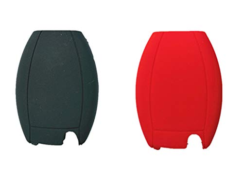 KAWIHEN Silicone Key Fob Cover Protector Fit for Mercedes Benz W203 W210 W211 AMG W204 C E R CL GL S SL BGA CLS CLK CLA SLK Classe IYZ3312