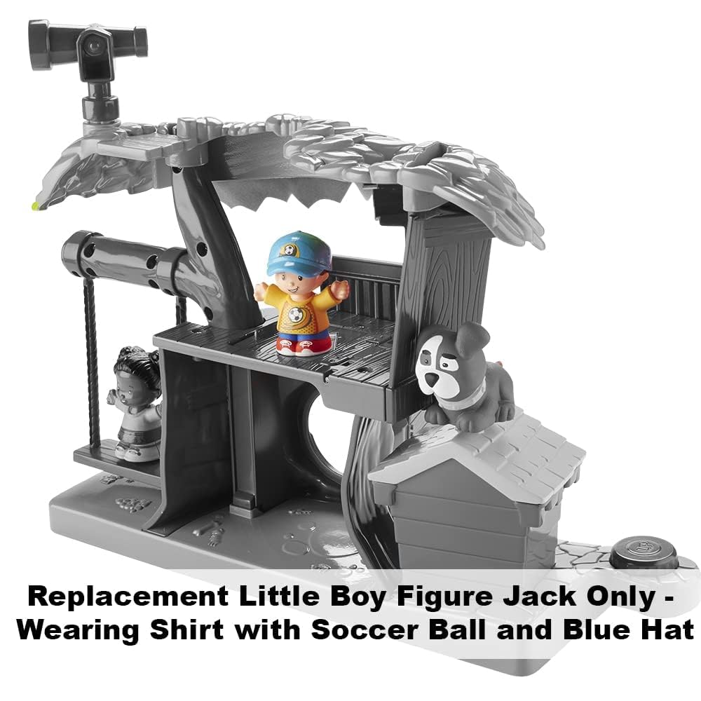 Replacement Part for Fisher-Price Little People Swing & Share Treehouse Playset - DYF19 ~ Replacement Little Boy Figure Jack ~ Shirt with Soccer Ball ~ Blue Hat