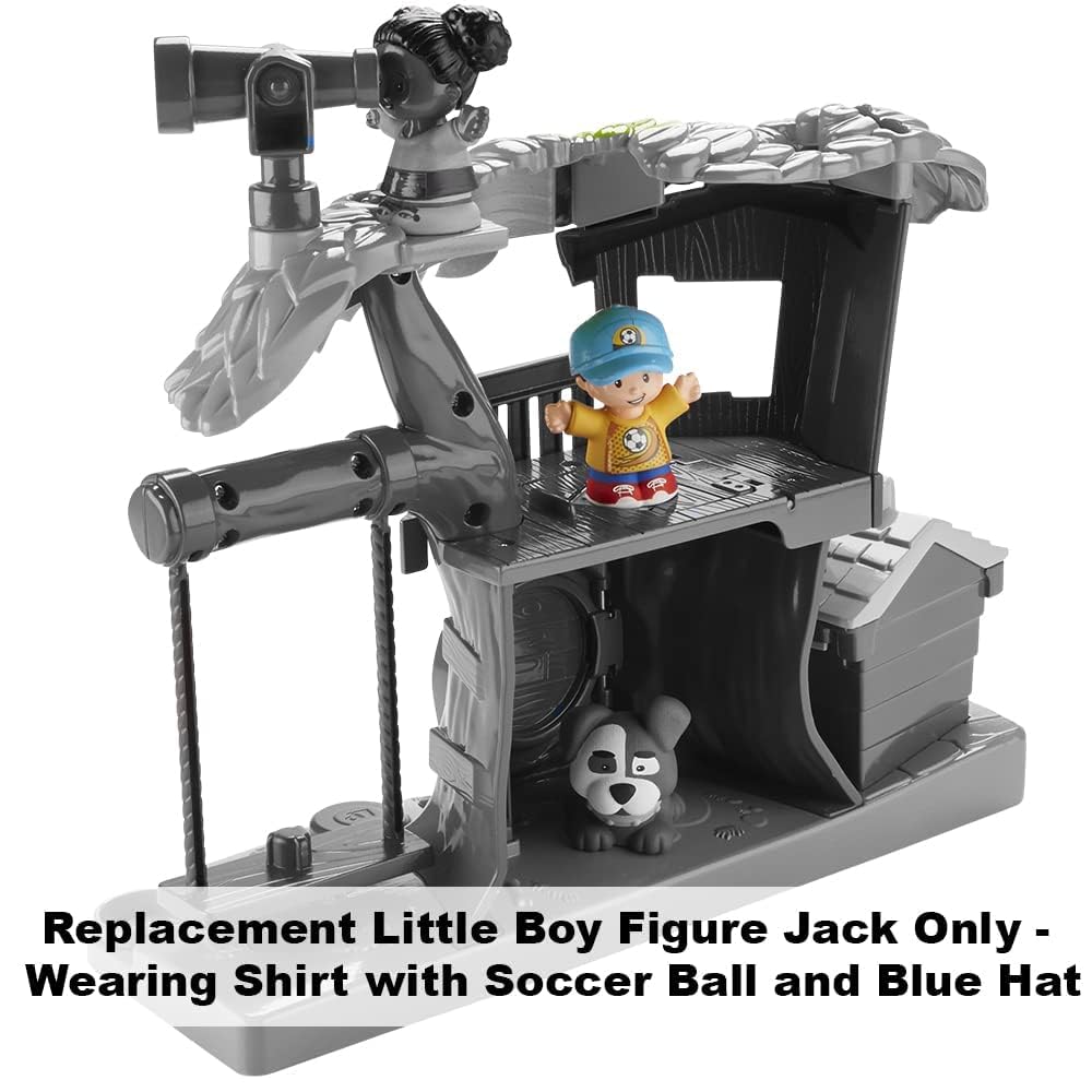 Replacement Part for Fisher-Price Little People Swing & Share Treehouse Playset - DYF19 ~ Replacement Little Boy Figure Jack ~ Shirt with Soccer Ball ~ Blue Hat