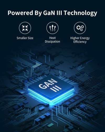USB C Charger 35W Mini Dual Port USB Charger Block, GaN III Intelligent Distribution PD Fast USB C Wall Charger Adapter with Foldable Plug for MacBook Pro/Air, IPad,iPhone 14/14pro/13/13pro and More