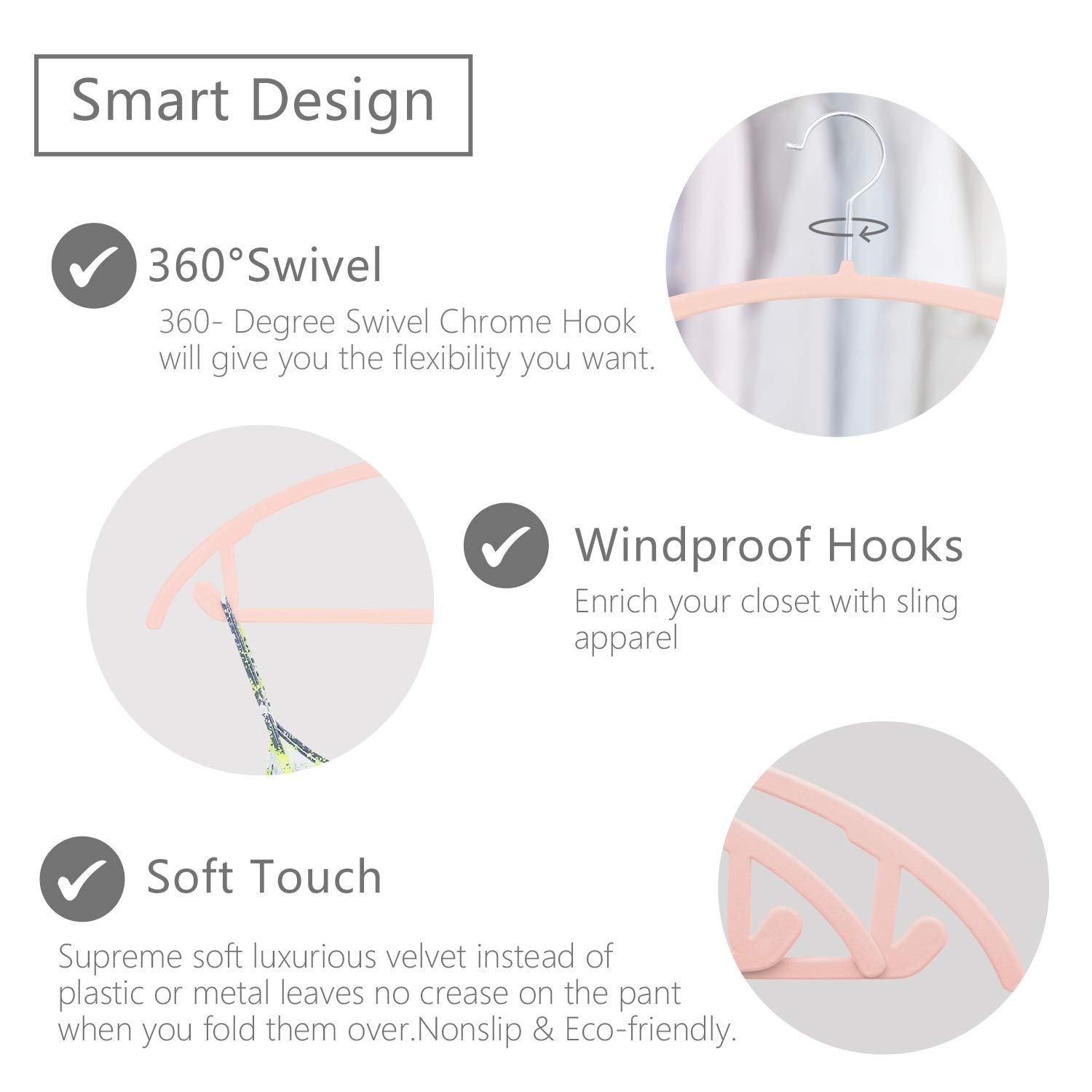 MIZGI Premium Velvet Hangers (Pack of 50) Heavyduty- Non Slip No Shoulder Bump Suit Hangers - Chrome Hooks,Space Saving Clothes Hangers,Rounded Hangers for Coat,Sweater,Jackets,Pants