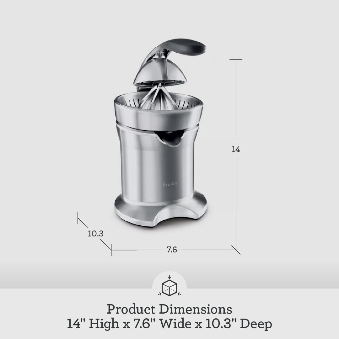 Breville Citrus Press Pro Electric Juicer, Stainless Steel, 800CPXL