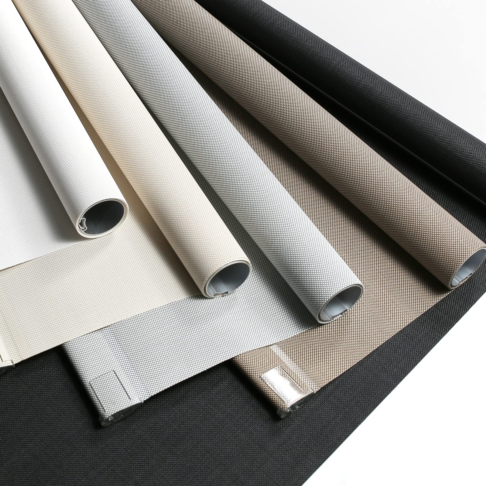 Persilux Solar Roller Shades Light Filtering Roller Blinds for Windows Shades (35" W x 72" H, Grey) Flame Retardant, Semi Sheer Shades for Windows, Home, Office, Easy to Install
