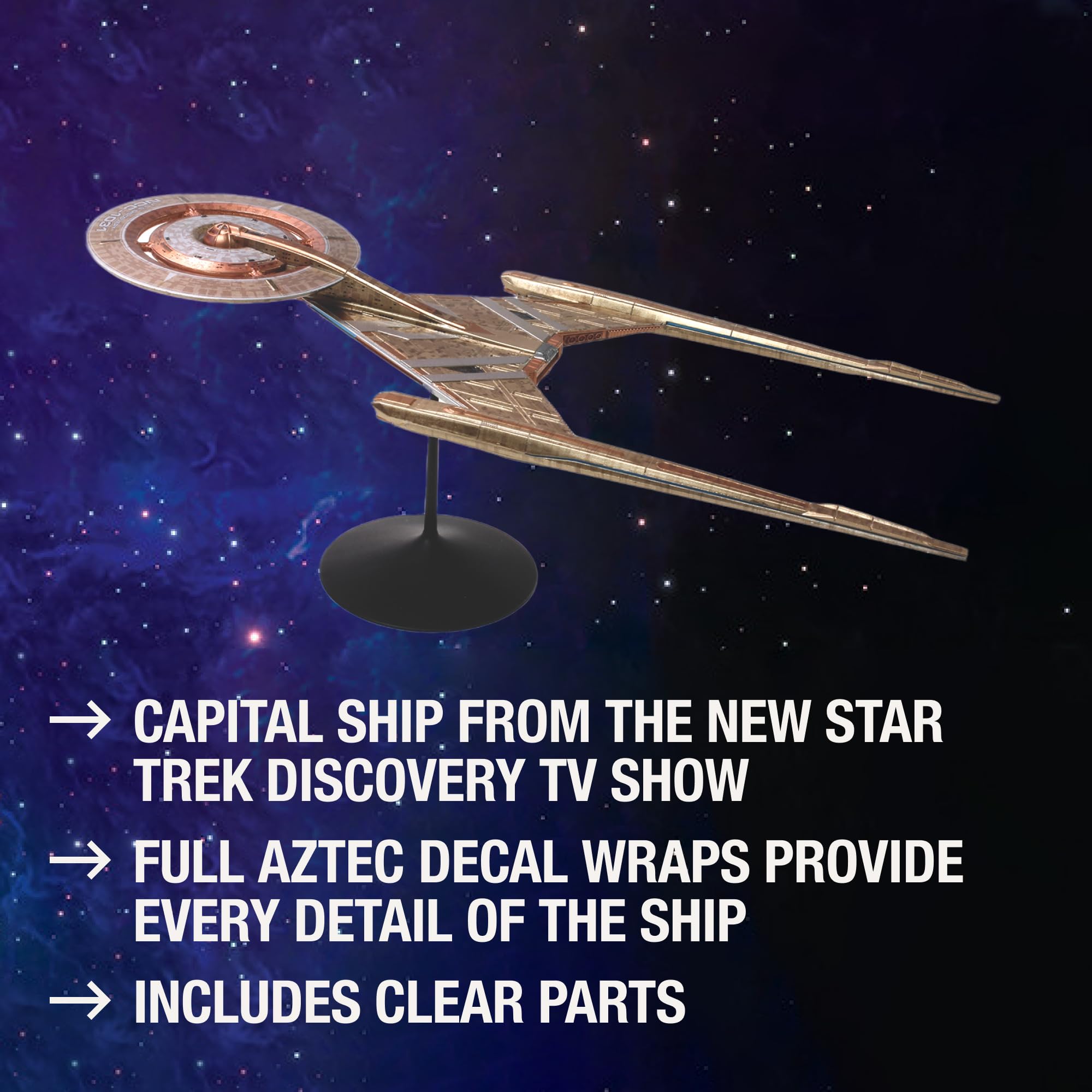 Polar Lights Star Trek U.S.S. Discovery NCC-1031 1:2500 Scale Plastic Model Kit (POL961M)