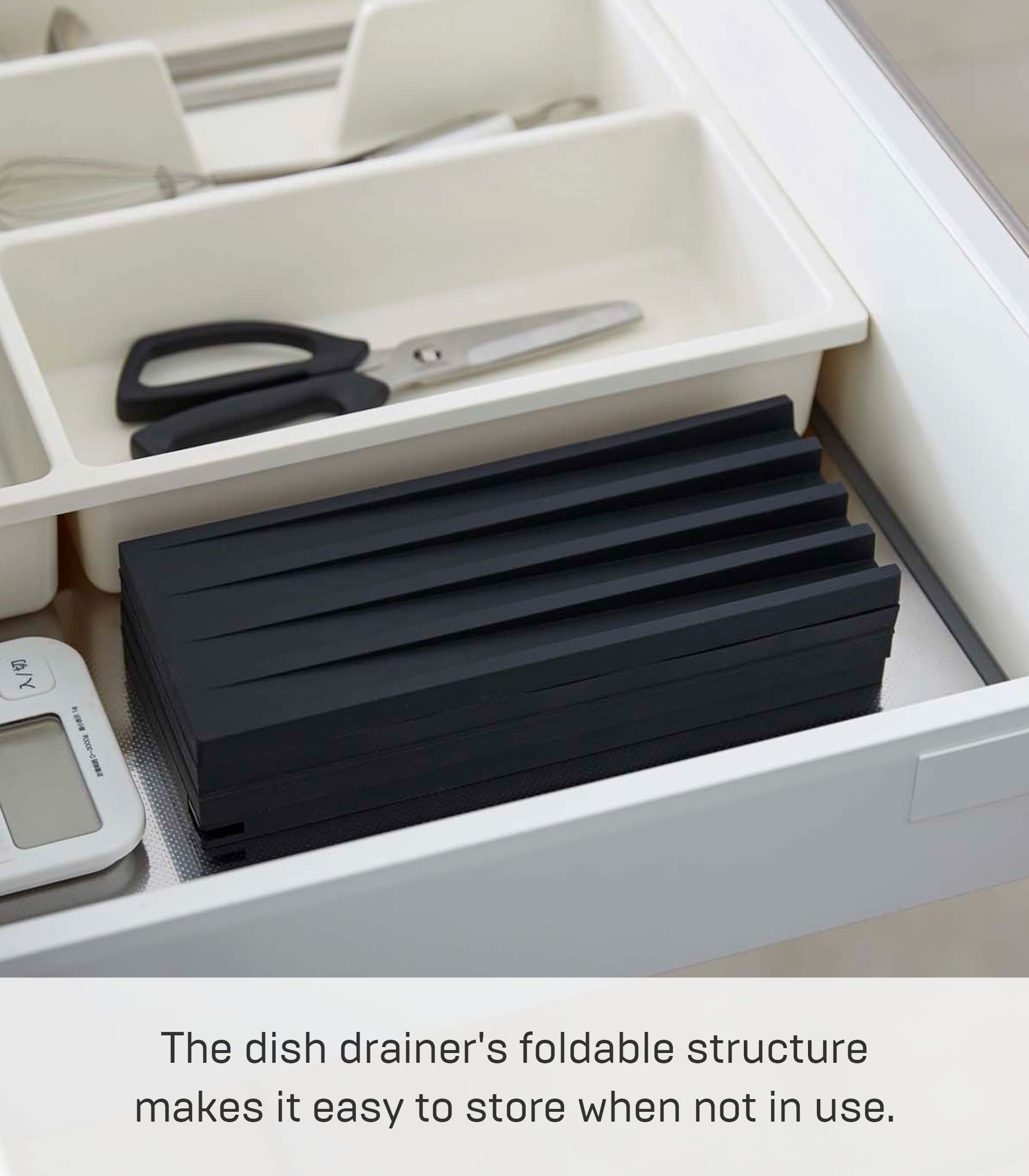 Yamazaki Home Tower Foldable Drainer Tray β Kitchen Dish Drying Mat