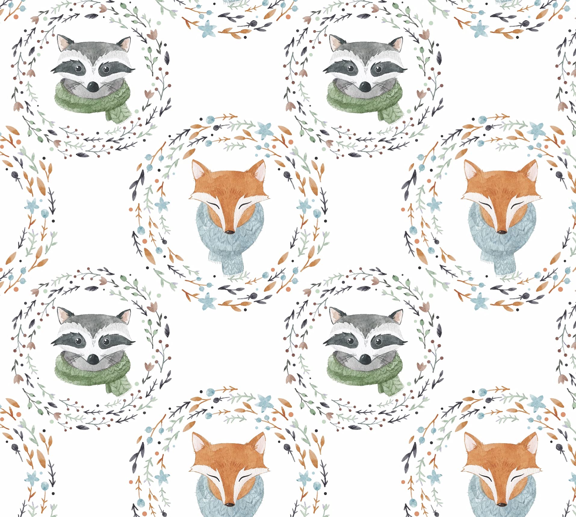 Stesha Party Woodland Wrapping Paper Baby Shower Birthday Gift Wrap - 30 x 20 Inch (3 Sheets)