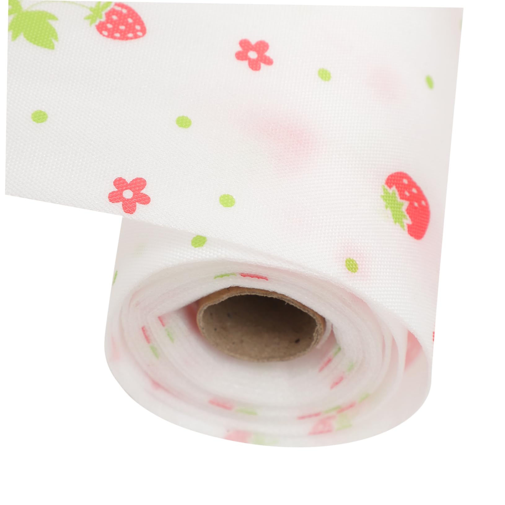 DOITOOL 2 Rolls Waterproof Shelf Liners Kitchen Drawer Mats Anti- Oil Rose Strawberry Printed Cupboard Pad Refrigerator Liners Table Place Mat for Kitchen Cabinet
