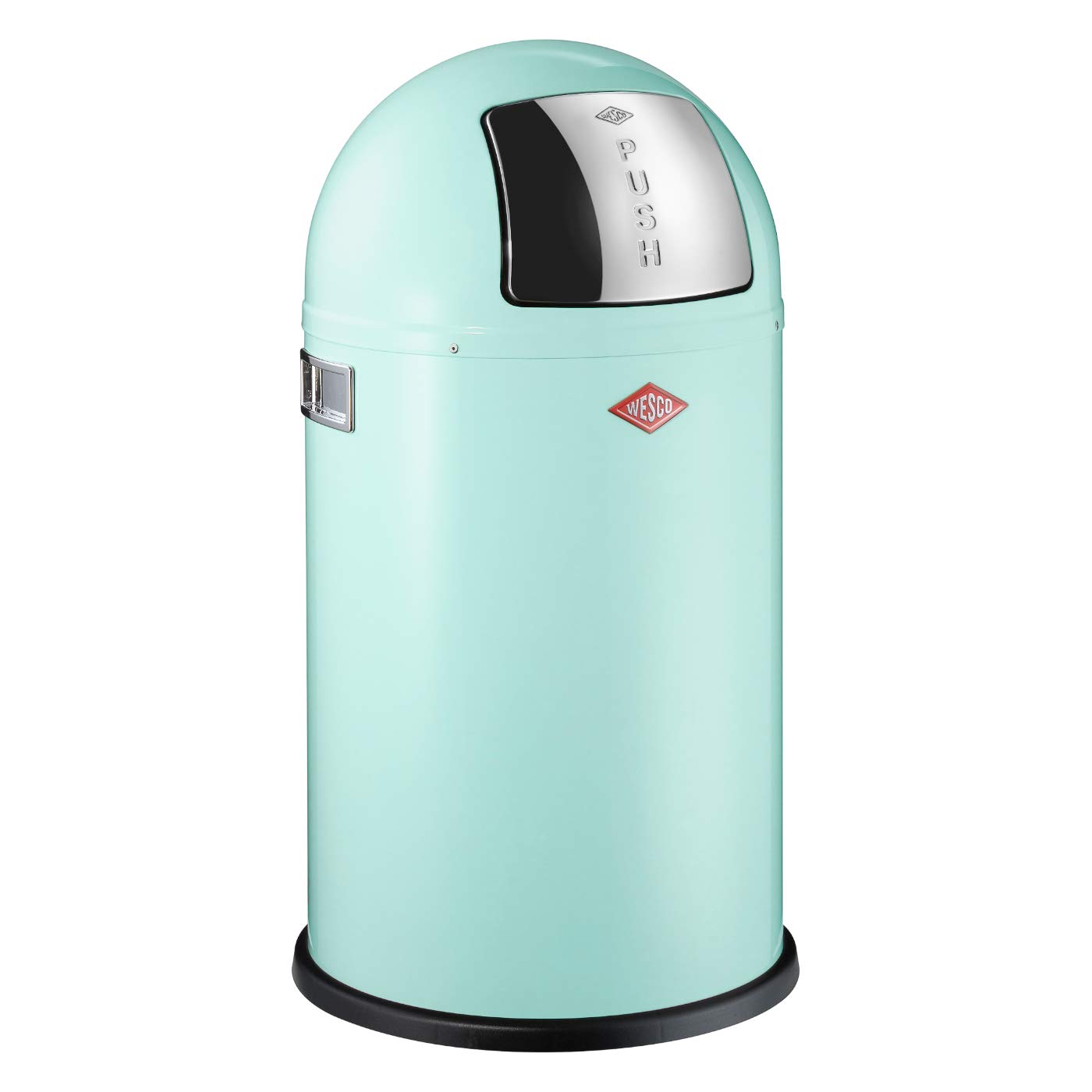Wesco Push Boy Rubbish Bin, Powder-Coated Sheet Steel, 35 x 35 x 63 cm, Powder-Coated Sheet Steel, Mint, 35.0x35.0x63.0 cm