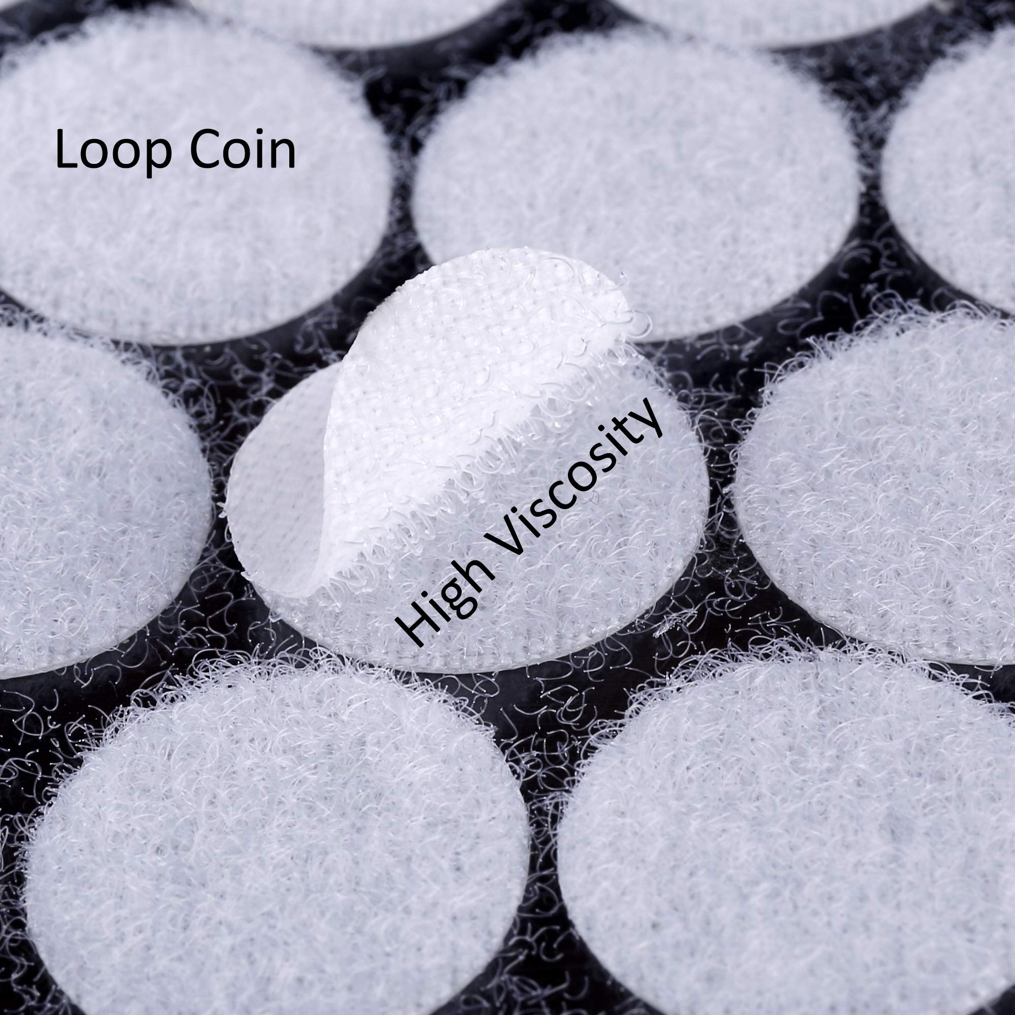 JANYUN Self Adhesive Dots,3/4" (20mm) 0.79inch Diameter White Sticky Back Coins Hook and Loop Dots Circle Dots Stickers Tapes Tapes for Classroom Home Office(300)