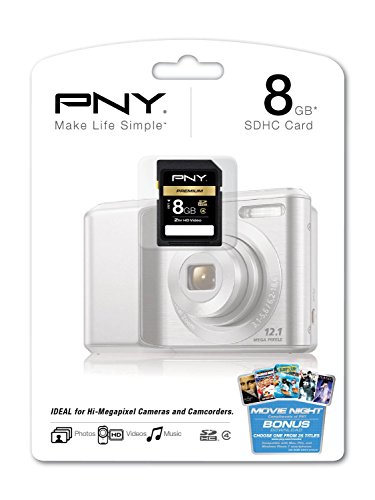 PNY Optima 8GB SDHC Class 4 Flash Memory Card P-SDHC8G4H-GE