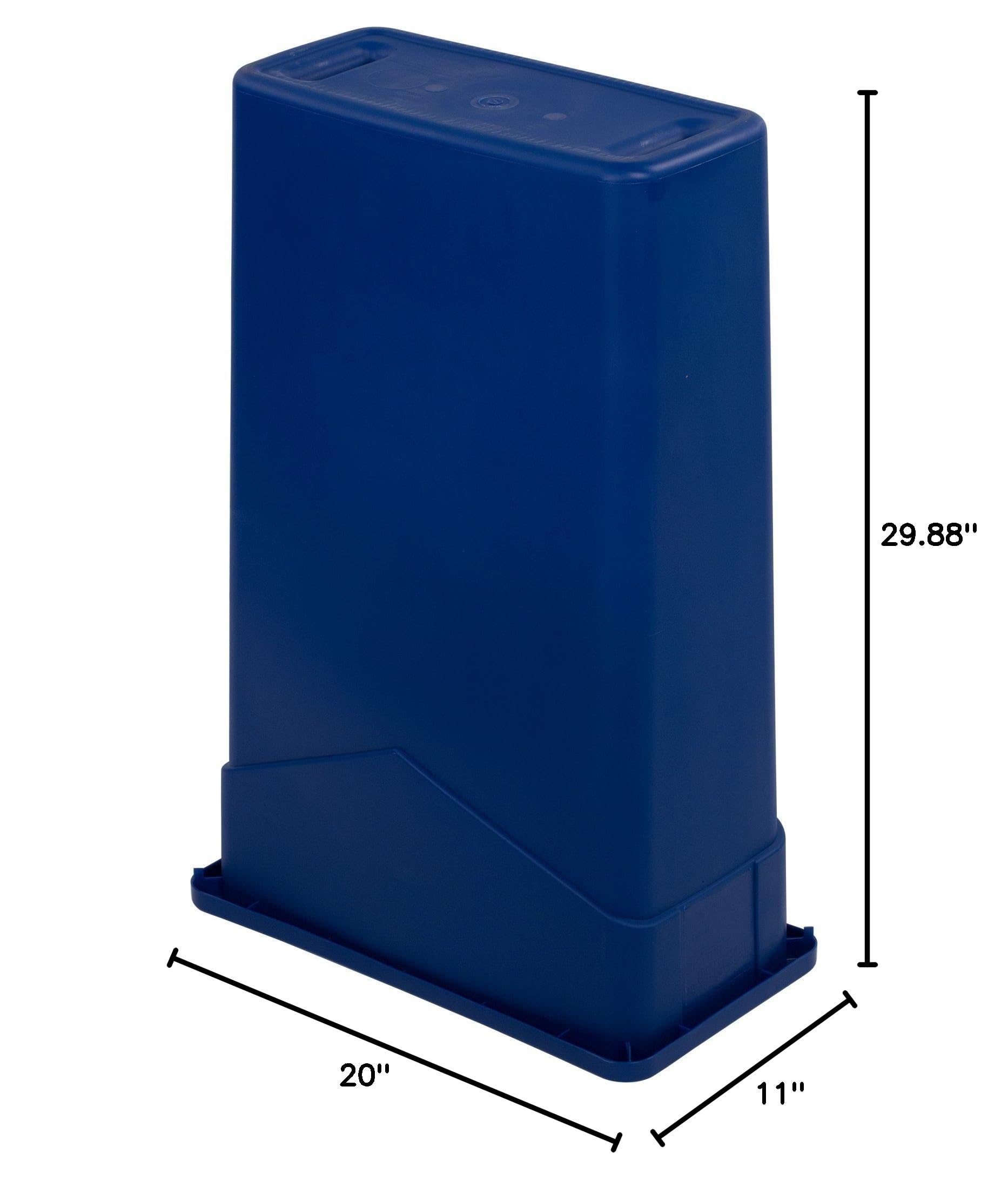 CFS 34202314 TrimLine Rectangle Waste Container Trash Can Only, 23 Gallon, Blue