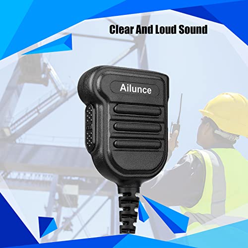Ailunce HD1 Shoulder Speaker Microphone IP55 Anti-Splash 3.5mm Audio Jack Compatible with HD1 Retevis RT29 RT48 RB23 RT47 RB46 RT47V RT87 RT83 RT82 Walkie Talkie (1 Pack)