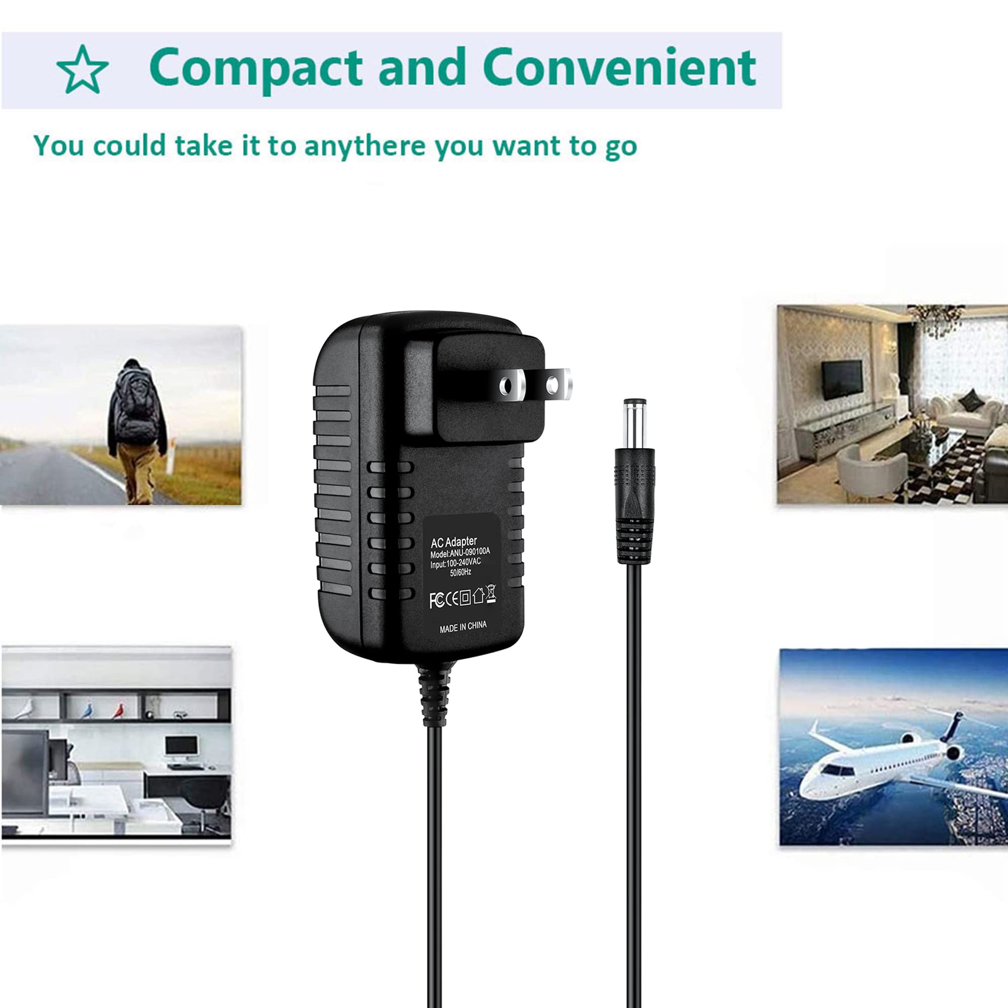 J-ZMQER 6V AC/DC Adapter Replacement Compatible with PS06B-0601000U FisherPrice Swing 6VDC Power