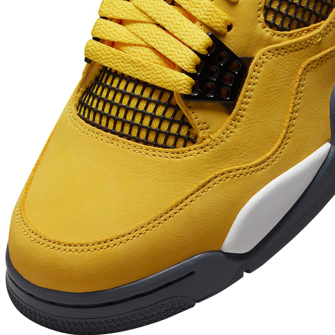 Nike Jordan Mens Air Jordan 4 Retro CT8527 700 Lightning 2021 - Size 10.5, CT8527-700, Tour Yellow/Dark Blue Grey