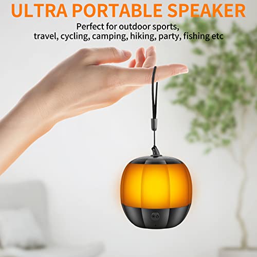 LFS Portable Bluetooth Speakers with Lights Mini Wireless Speaker, 7 Color Lights, 12H Playtime, TWS Pairing, IPX5 Waterproof, Night Light Small Speaker for Home, Outdoor, Christmas