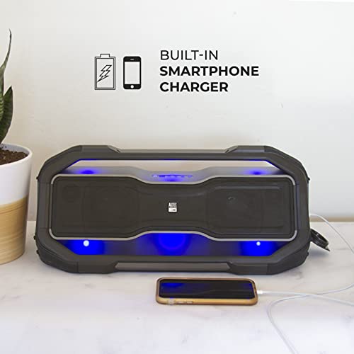 Altec Lansing ROCKBOX XL Wireless Bluetooth Speaker, Portable Waterproof Speaker with 20 Hour Playtime and 5 Illuminating LED Light Modes, Floating Wireless Speaker for Indoors and Outdoors
