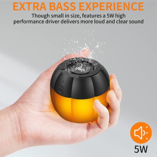 LFS Portable Bluetooth Speakers with Lights Mini Wireless Speaker, 7 Color Lights, 12H Playtime, TWS Pairing, IPX5 Waterproof, Night Light Small Speaker for Home, Outdoor, Christmas