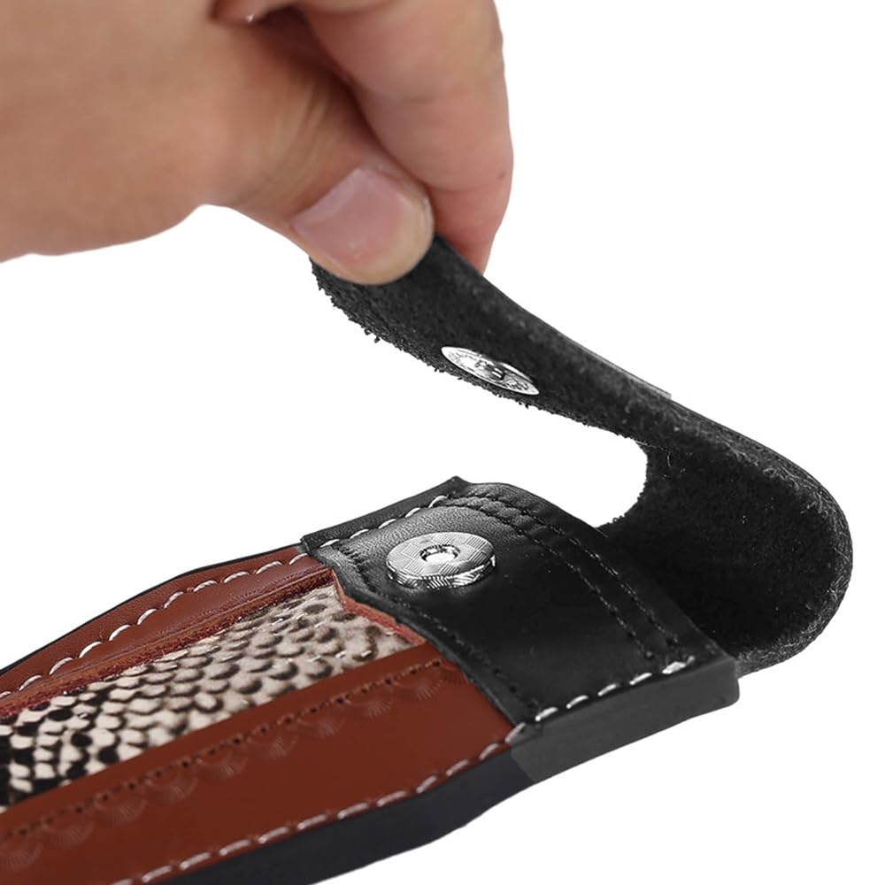 Pocket Knife Sheath, Folding Knife Cover Carved Leather Utility Knife Holster with Belt Clip for Camping Hunting Jungle