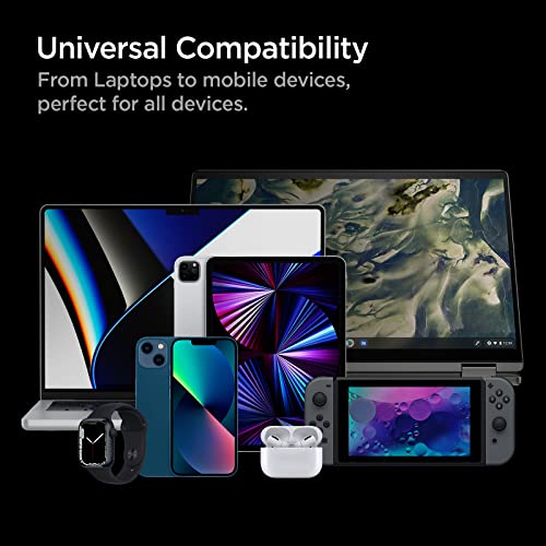 USB C Charger, Spigen 120W [GaN III] 4-Port USB C Charging Station, 100W via USB-C PD Type C Fast Charging Hub for MacBook iPad M2 M1 Pro Air iPhone Galaxy HP Dell XPS ASUS Chromebook USB-C Laptop