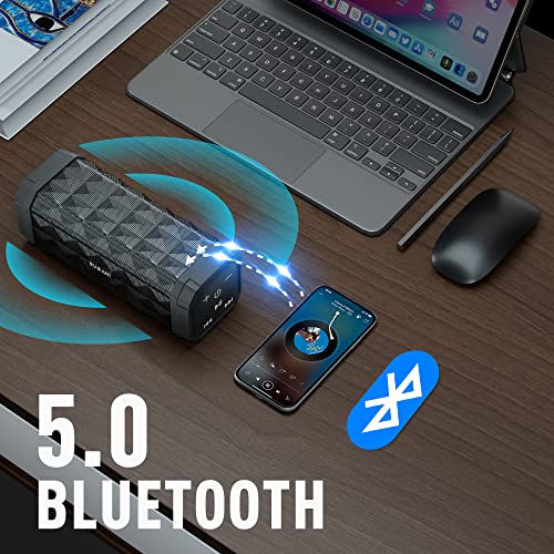 BUGANI Bluetooth Speaker M99 Portable Bluetooth Speaker 5.0, 100ft Wireless Range, Louder Volume, Stereo Sound, Amazing Bass, IPX5, Built-in Mic, Speaker for Home, Outdoors and Travel