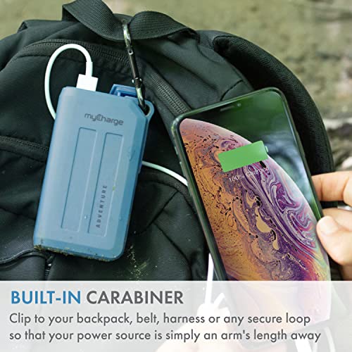 myCharge Portable Charger Waterproof USB C Power Bank Adventure 20100mAh Internal Battery / 18W Turbo Fast Charging Rugged Outdoor External Battery Pack Backup for Apple iPhone, iPad, Android