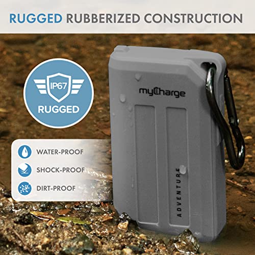 myCharge Portable Charger Waterproof USB C Power Bank Adventure 20100mAh Internal Battery / 18W Turbo Fast Charging Rugged Outdoor External Battery Pack Backup for Apple iPhone, iPad, Android