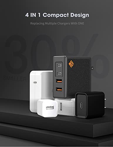 ππ₯π’π¦π GAN USB C Charger: 100W,96W,87W,85W,67W AC Adapter - 4 Port Fast Compact PD Wall Block - Type-C High Speed Charging Station - Travel Adapter for MacBook,Surface,Lenovo