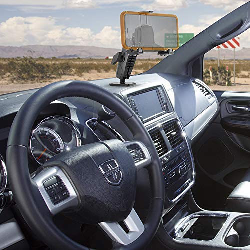 iBOLT xProDock Bizmount AMPs - Heavy Duty Drill Base Mount and 2m microUSB Cable for Android Smartphones- for Cars, Desks, Countertops: Great for Commercial Vehicles, Trucks, and Telematic Commuters