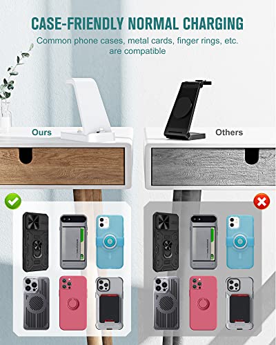 Apetiy Charging Station for Multiple Devices Apple, 3 in 1 Fast Charging Station Dock for iPhone 14/13/12/11 (Pro)/XS/XR/X/8/7/6/5, Apple Watch Series Ultra/8/7/6/SE/5/4/3/2 & AirPods with Adapter