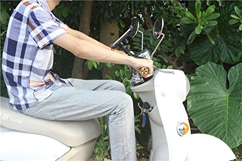 Motorcycle Electric Bicycle Cellphone GPS Mount Holder Compatible with 4.0-7.0inch smartphones iPhone Samsung (Pink)