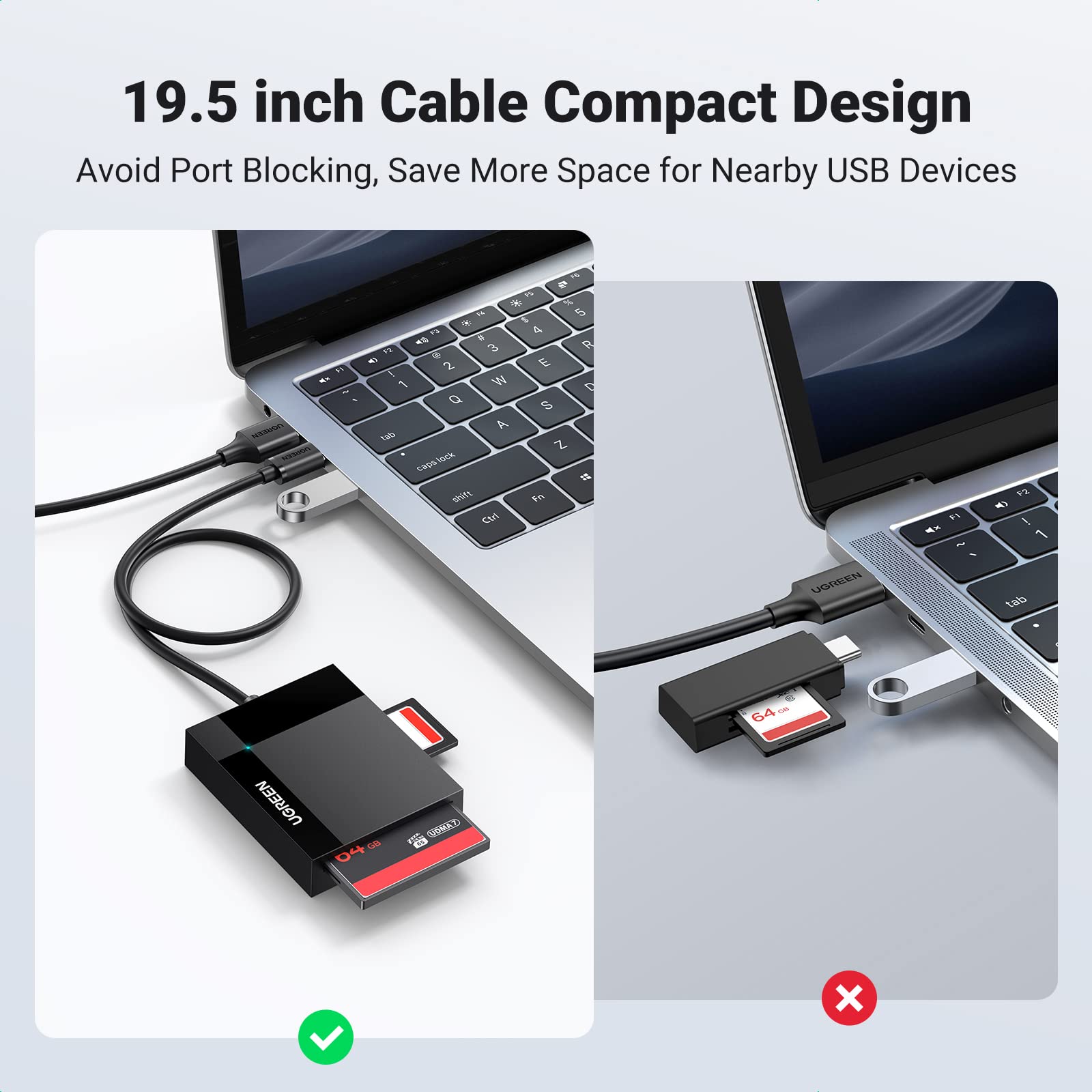 UGREEN USB C SD Card Reader 4-in-1 Memory Card Adapter External SD Micro SD MS CF Compact Flash Camera Card Reader Compatible with iPhone 15, Trail Camera, Game Camera, MacBook, iPad