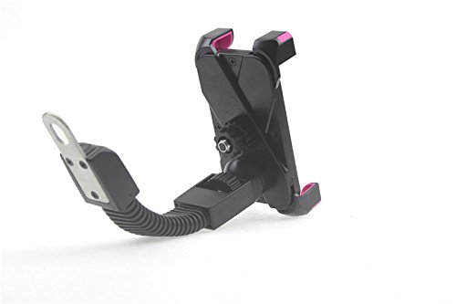 Motorcycle Electric Bicycle Cellphone GPS Mount Holder Compatible with 4.0-7.0inch smartphones iPhone Samsung (Pink)