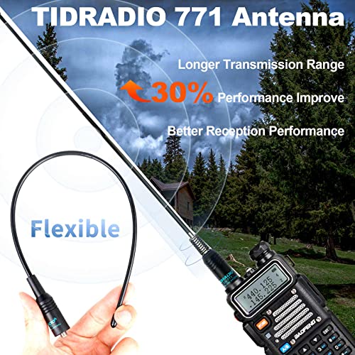 BaoFeng Radio (Upgraded from BaoFeng UV-5R) 8Watt Ham Radio Handheld with Extra 1800mAh Battery and 771 Long Antenna Dual Band Walkie Talkies Two Way Radio Includes Full Kit