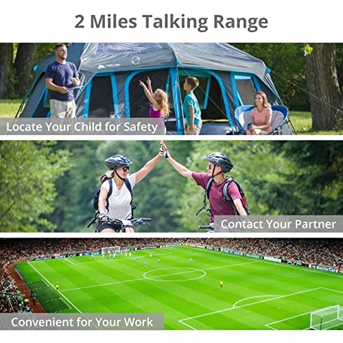 Proster Rechargeable Walkie Talkies 1 Pair, 16 Channel Long Range Two Way Radios with USB Charger Earpiece Mic, Handheld Walky Talky Transceiver 2 Pack