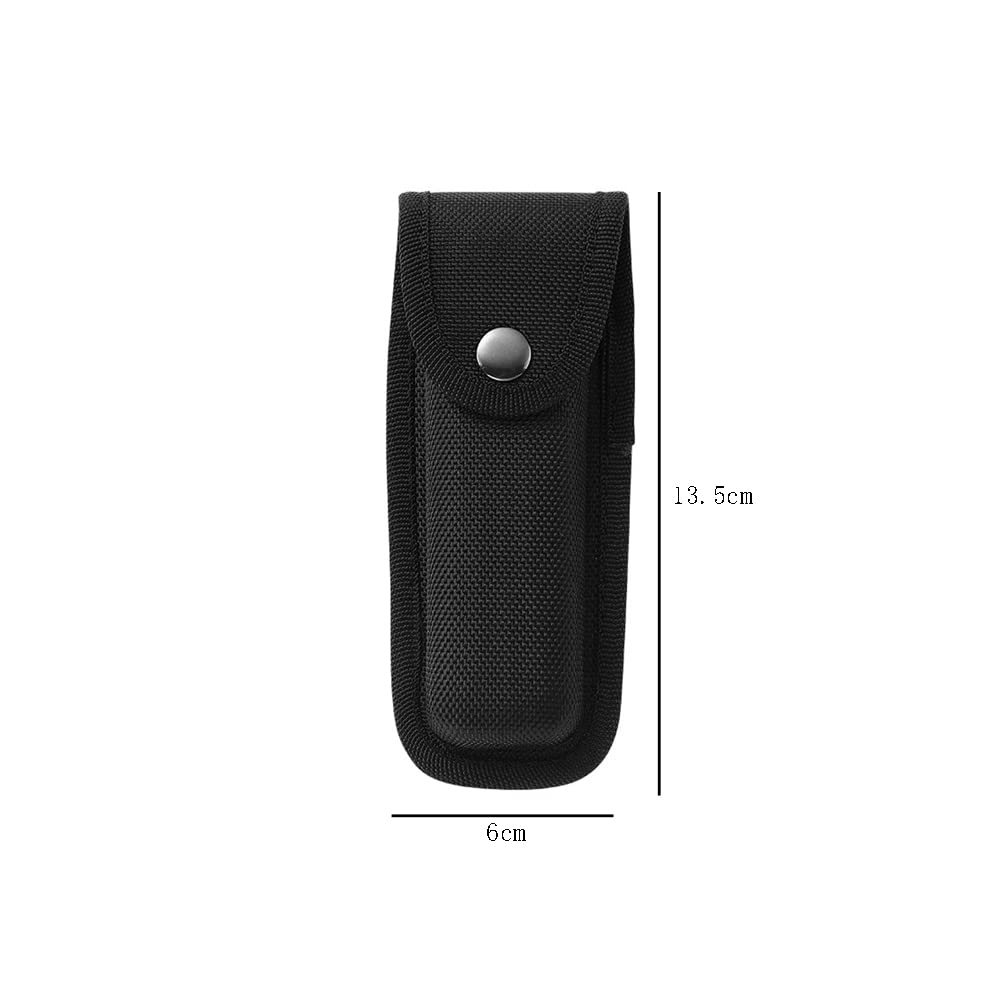 2 Piece Pocket Knife Sheath Folding Knife Case Knife Holster Pocket Knife Case Folding Knife Pouch Folding Knife Sheath with Belt Loop(Black, S)