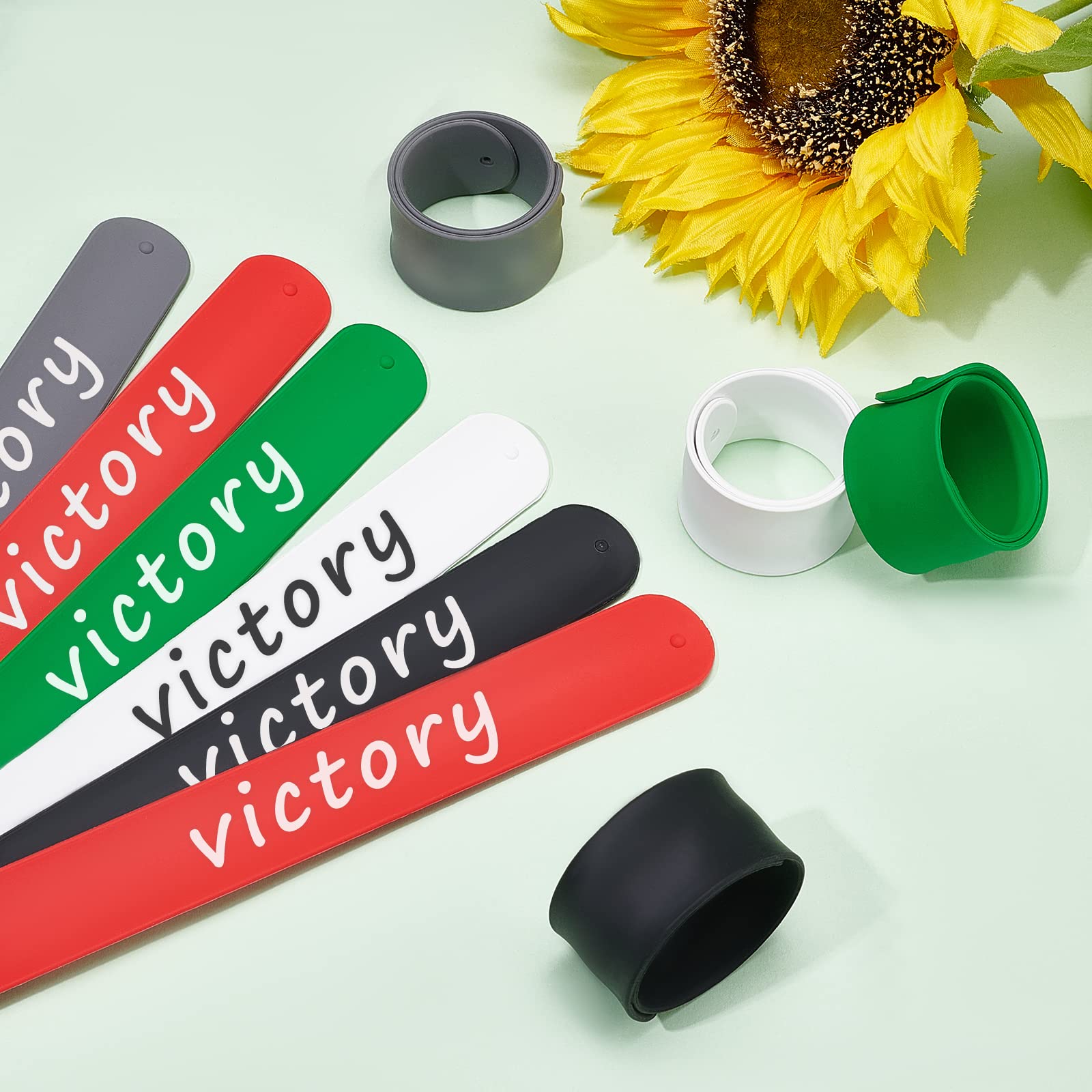 NBEADS 10 Pcs 5 Colors Silicone Covered Metal Strips, 8-1/2" in Length Silicone Flip Wraps Poster Holder Wrapping Paper Holder Stabilizer Slap Bands for Home Office Storage Organization