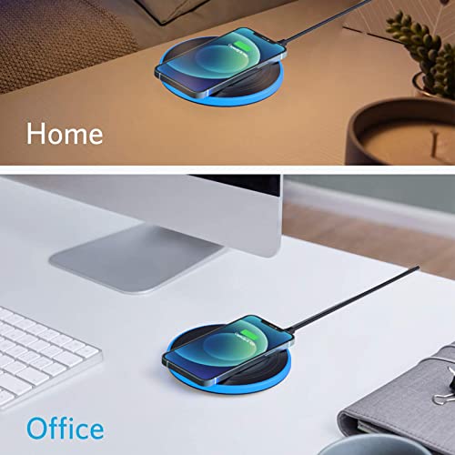 Wireless Charger 15W Max Fast Charging Pad,Compatible with iPhone 14/14 Pro/14 Pro Max/13/13 mini/12/11/11 Pro/11 Pro Max/XS Max/XS/XR/X/8,Samsung Galaxy S21/S20/Note 10/9 (No AC Adapter)
