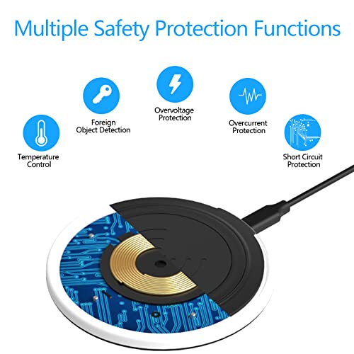 Wireless Charger 15W Max Fast Charging Pad,Compatible with iPhone 14/14 Pro/14 Pro Max/13/13 mini/12/11/11 Pro/11 Pro Max/XS Max/XS/XR/X/8,Samsung Galaxy S21/S20/Note 10/9 (No AC Adapter)