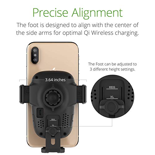 iOttie Auto Sense Qi Wireless Car Charger with Extra Mounting Base - Automatic Clamping Dashboard Phone Mount with Wireless Charging for Google Pixel, iPhone, Samsung Galaxy, Huawei, LG, Smartphones