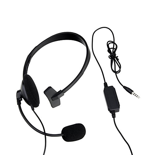 Gaming Headset, Wired Unilateral Mono Chat Headphones with Mic for Sony PlayStation 4 PS4 Online Live Game
