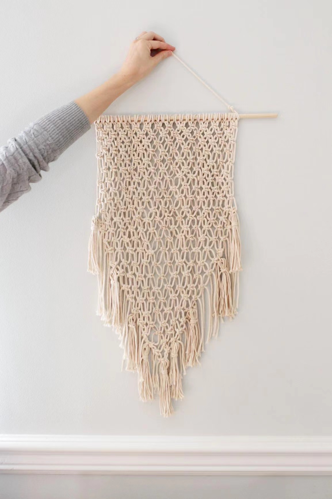 Macrame Cord 4mm x 328Yards(984Feet),Natural Cotton Macrame Rope - 3 Strands Twisted Macrame Cotton Cord for Wall Hanging, Plant Hangers, Crafts, Gift Wrapping and Wedding Decorations